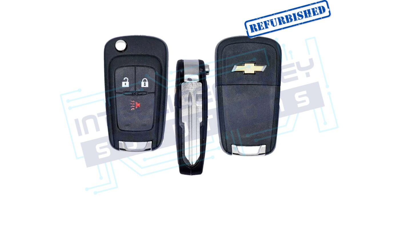2013-2015 CHEVY Spark 3Btn Flip Key (NON PROX) OEM Refurbished W/LOGO ...