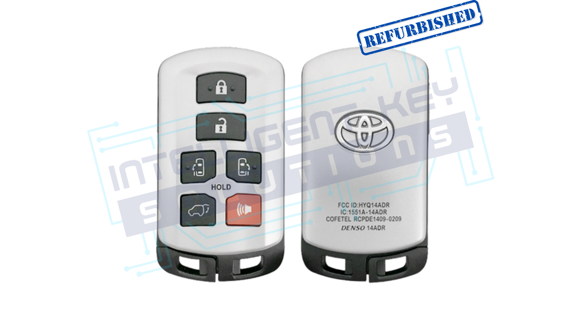 2011-2020 Toyota Sienna 6btn Smart Key (HYQ14ADR/271451-5691 GNE) OEM REFURBISHED w/LOGO ...